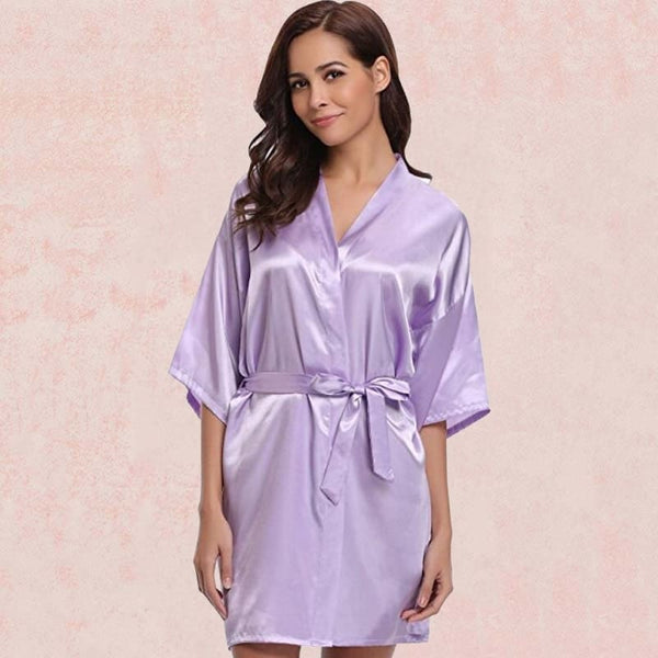 Purple Satin Kimonos | Satin Clothing - Satin Paris
