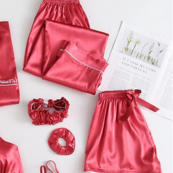 Satin Silk Pajamas Set | Satin Clothing - Satin Paris